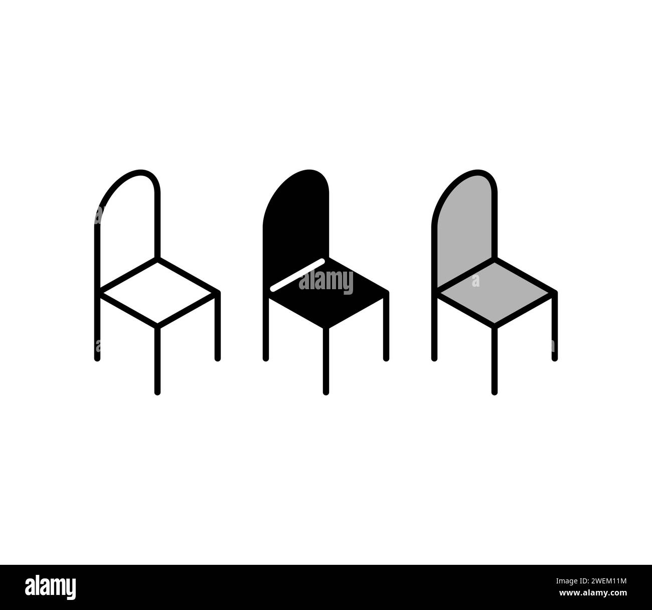 Chair sign icon set. Office chair symbol Stock Vector Image & Art - Alamy