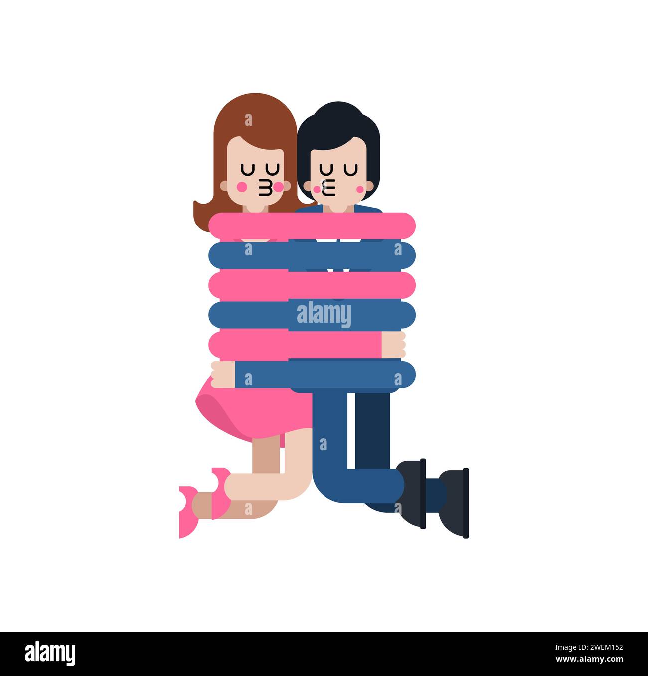 Couple hugs with long arms. Lovers with long arms. Hugs from loved ones ...