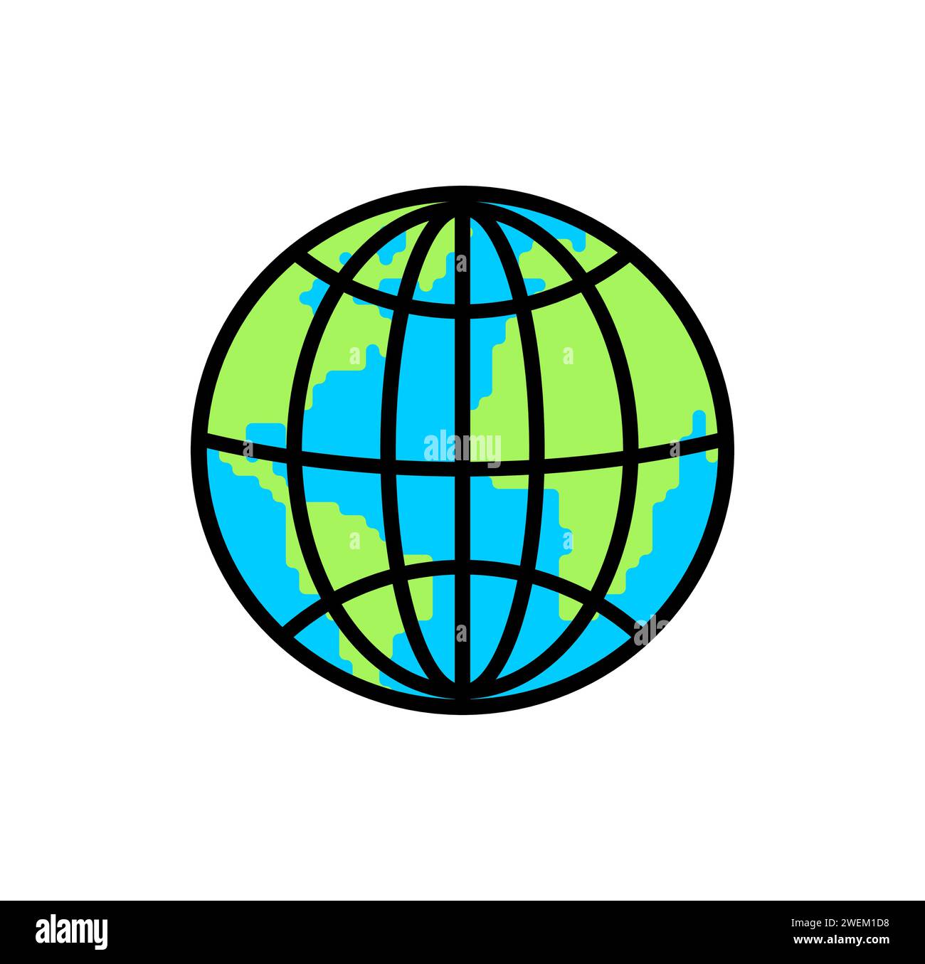 Globe model of globe isolated. Layout of planet earth Stock Vector ...