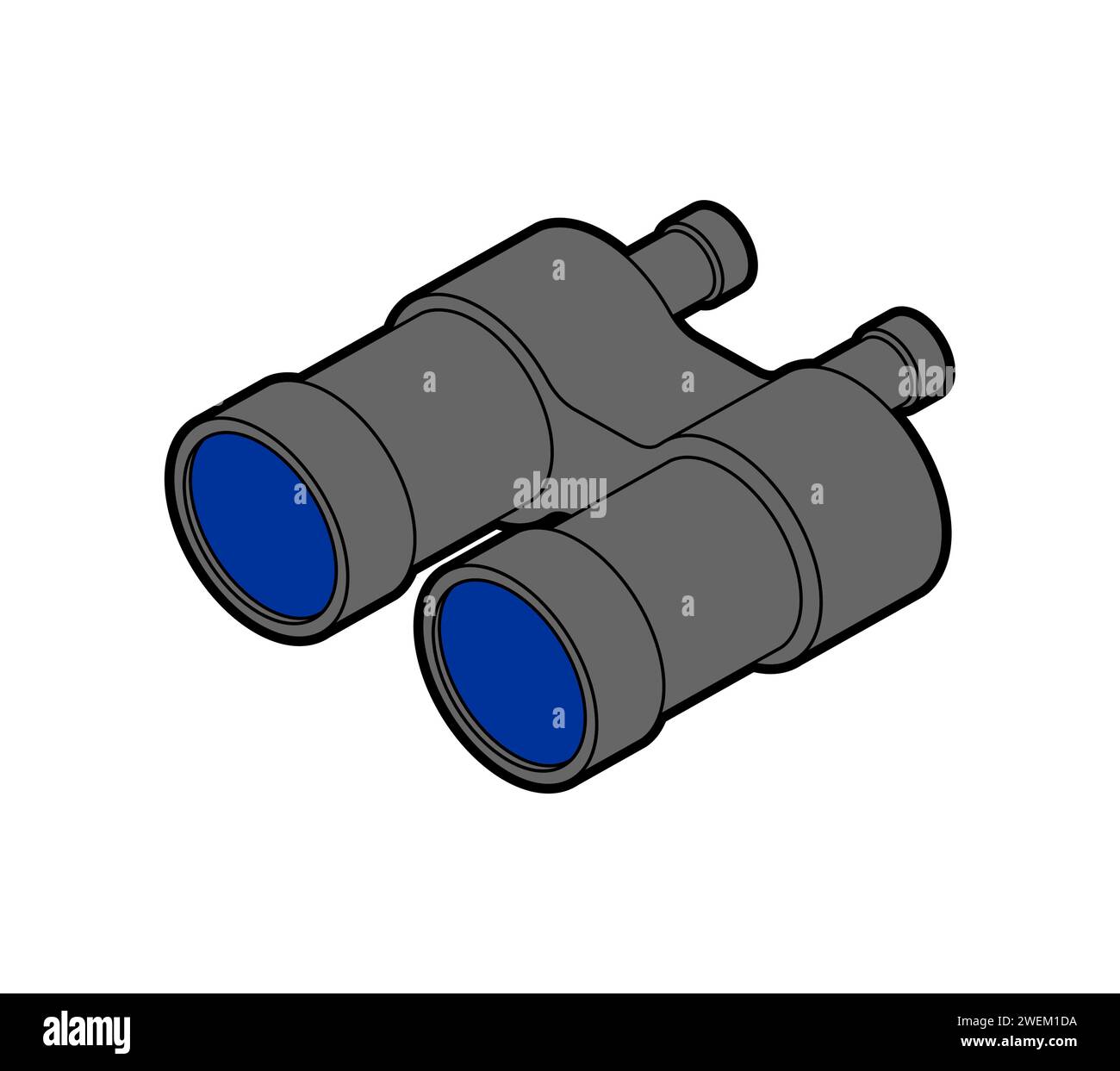 Binoculars isolated. optical instrument with lens for each eye Stock ...