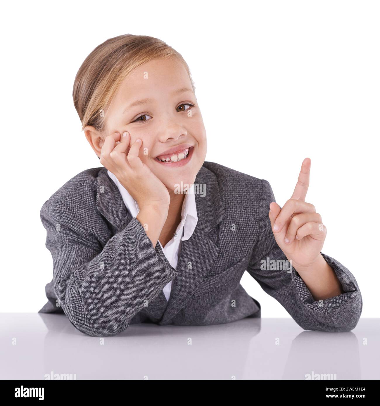 Child, portrait and business career in suit for future professional ...