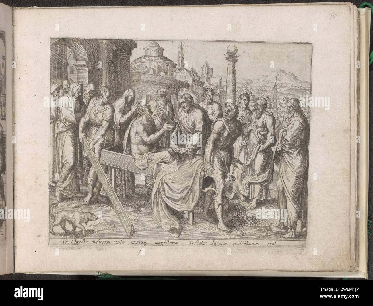 Revival of the son of the widow from Naïn, 1572 - 1576 print Christ ...