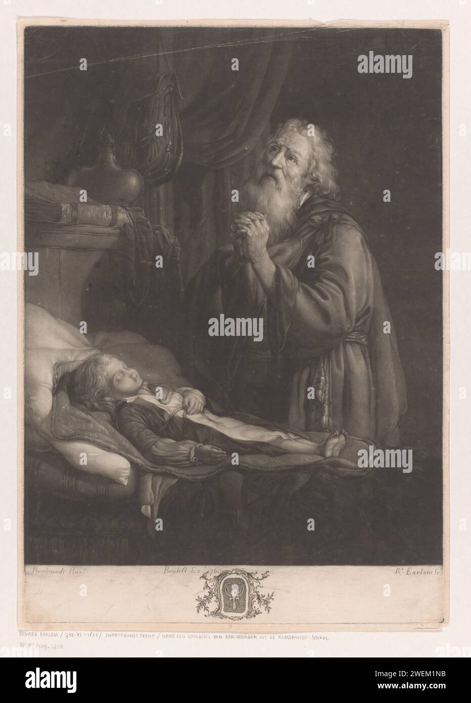 Elias brings the son of the widow of Sarefat to Life, Richard Earlom ...