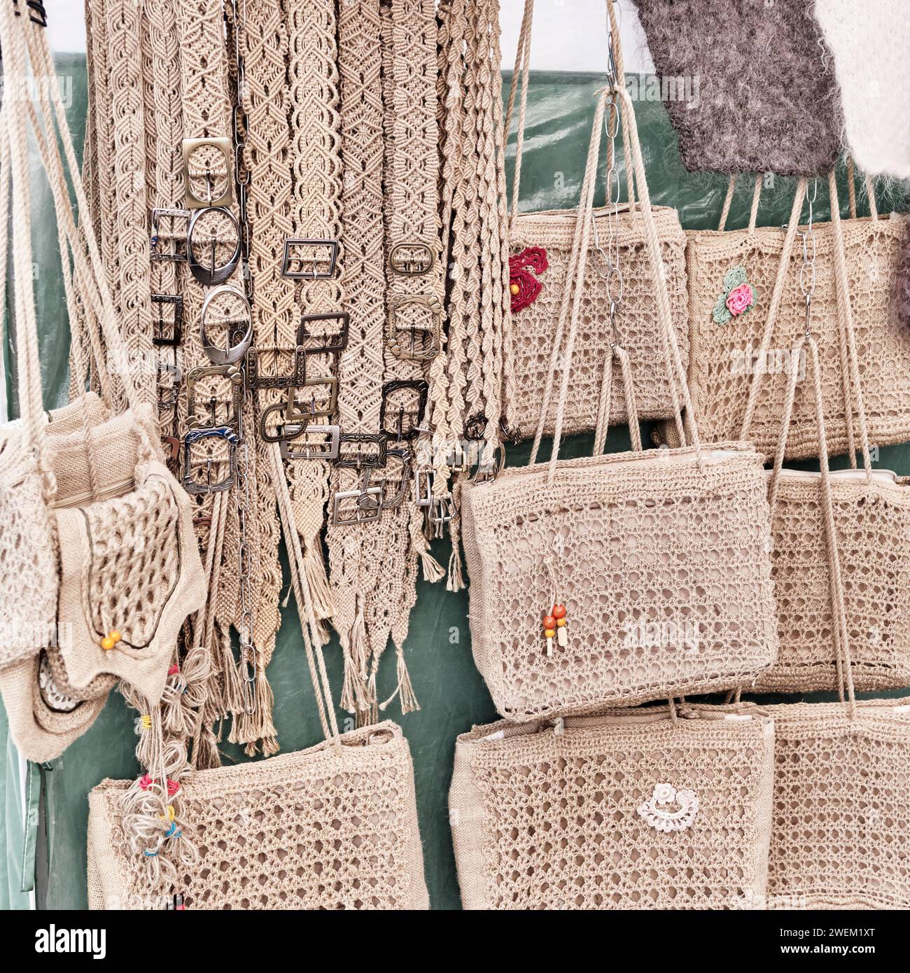 Macrame belts hi-res stock photography and images - Alamy