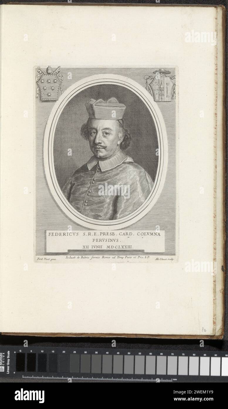 Portrait of Cardinal Federico Baldeschi Colonna, 1673 - 1679 print ...