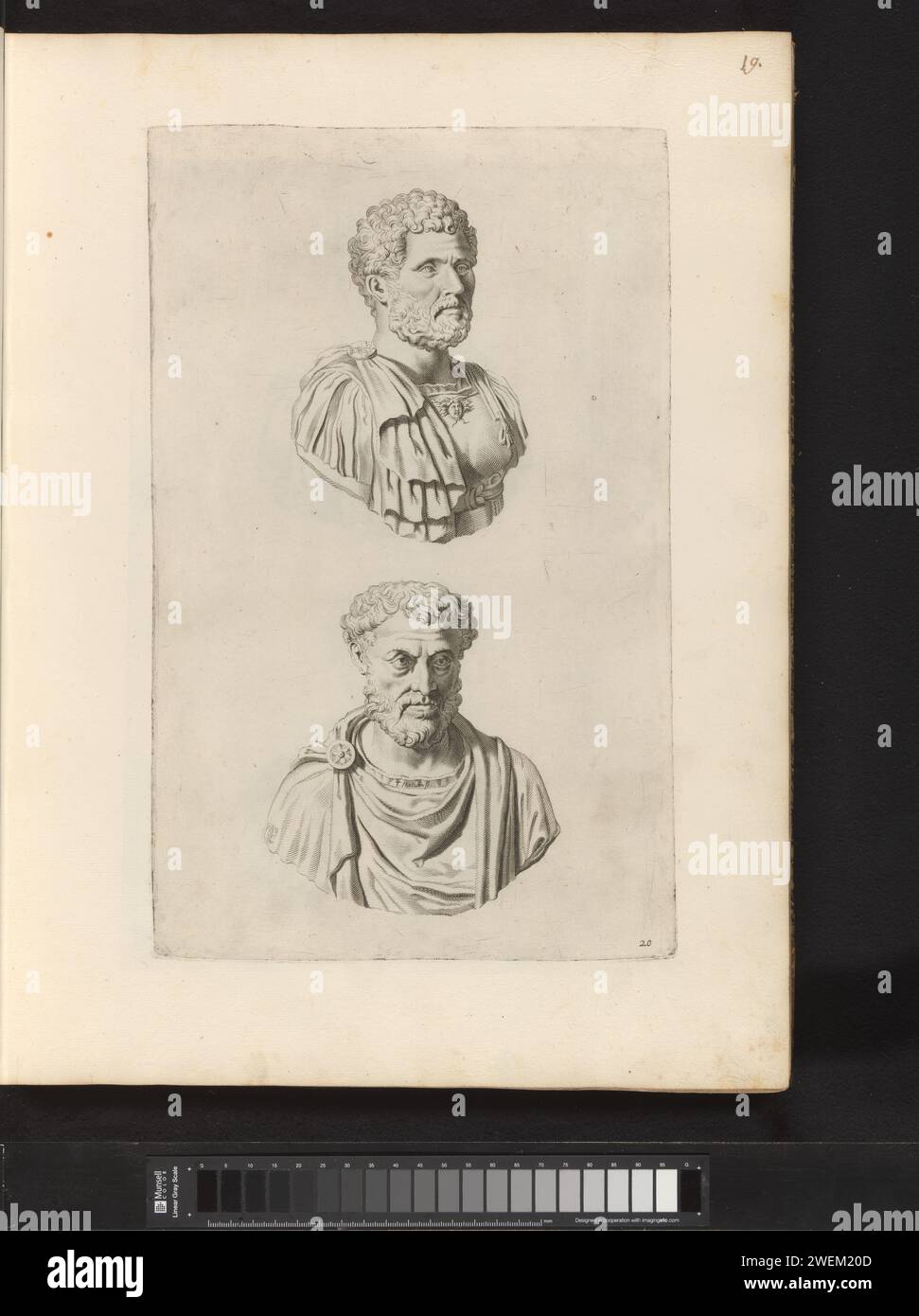 Bustes Van Lucius, 1636 - 1647 print Two busts of emperor Lucius Aelius ...