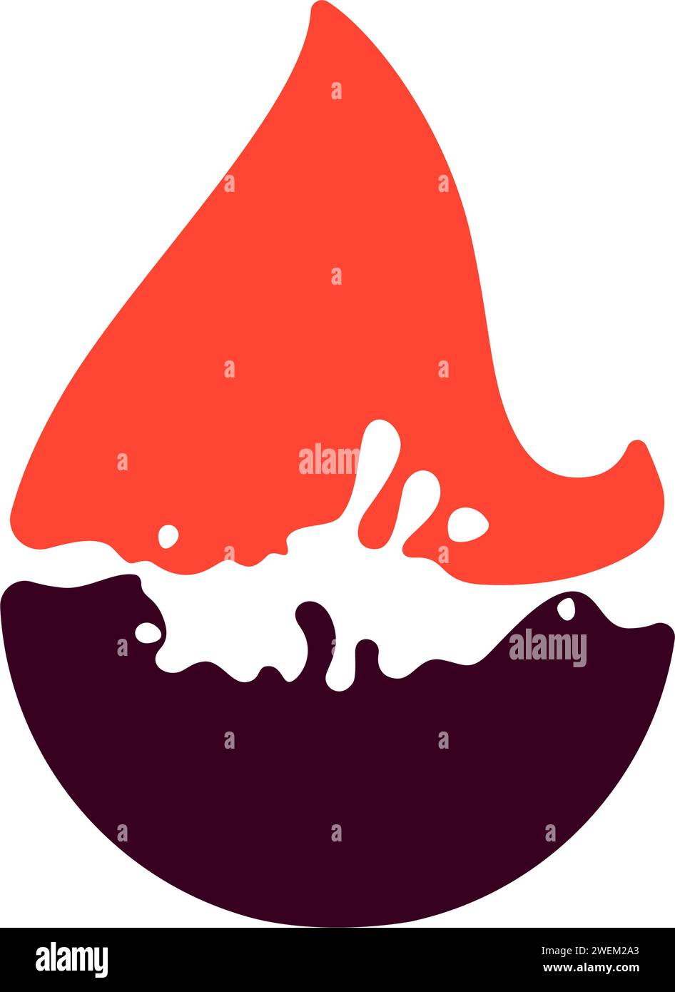 Fire flame, hot liquid icon, can be used for logo and brand name ...