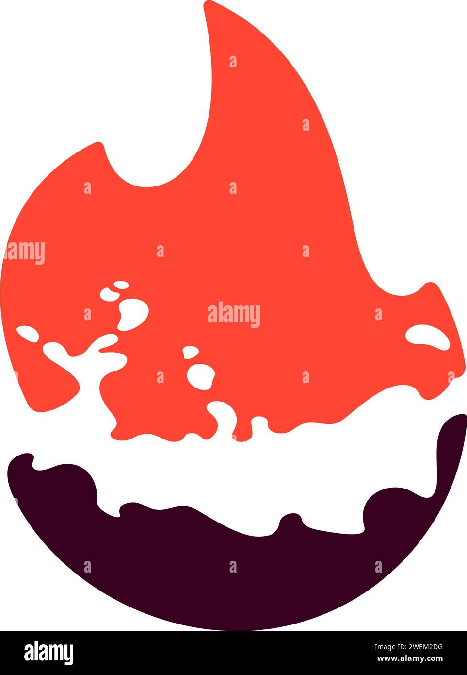 Fire flame, hot liquid icon, can be used for logo and brand name ...
