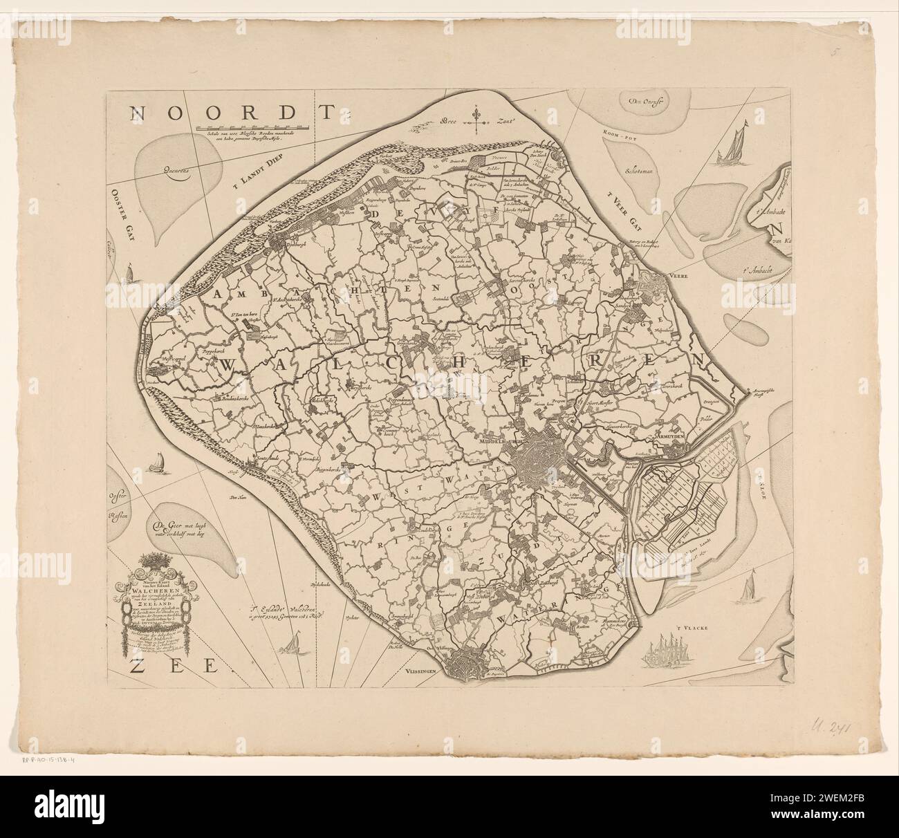 Map of Zeeland (fourth part), Anonymous, After Claes Jansz. Visscher ...