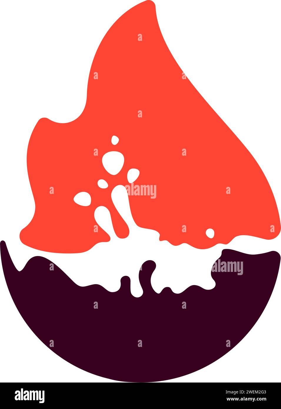 Fire Flame Hot Liquid Icon Can Be Used For Logo And Brand Name Vector Illustration Stock
