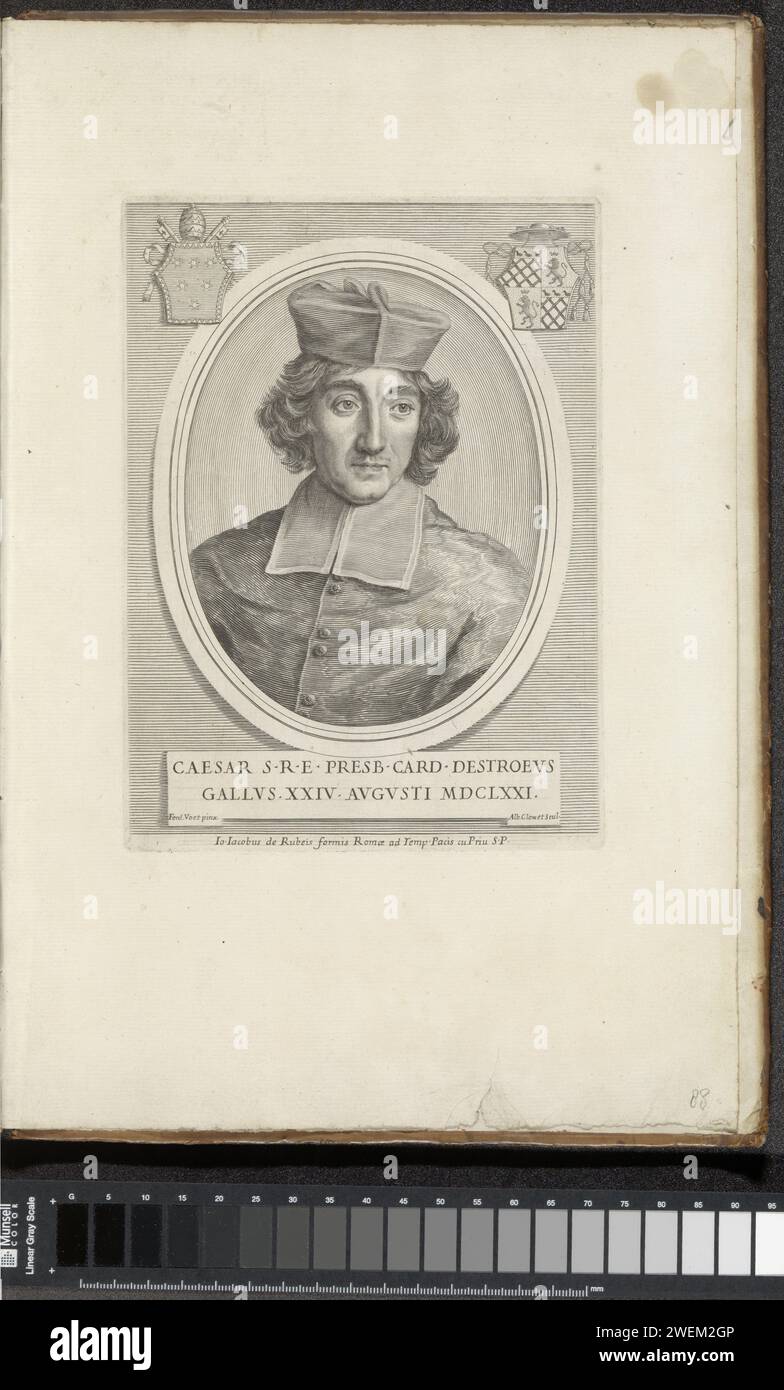 Portret van Kardinaal César d'Estrées, 1671 - 1679 print Portrait of ...