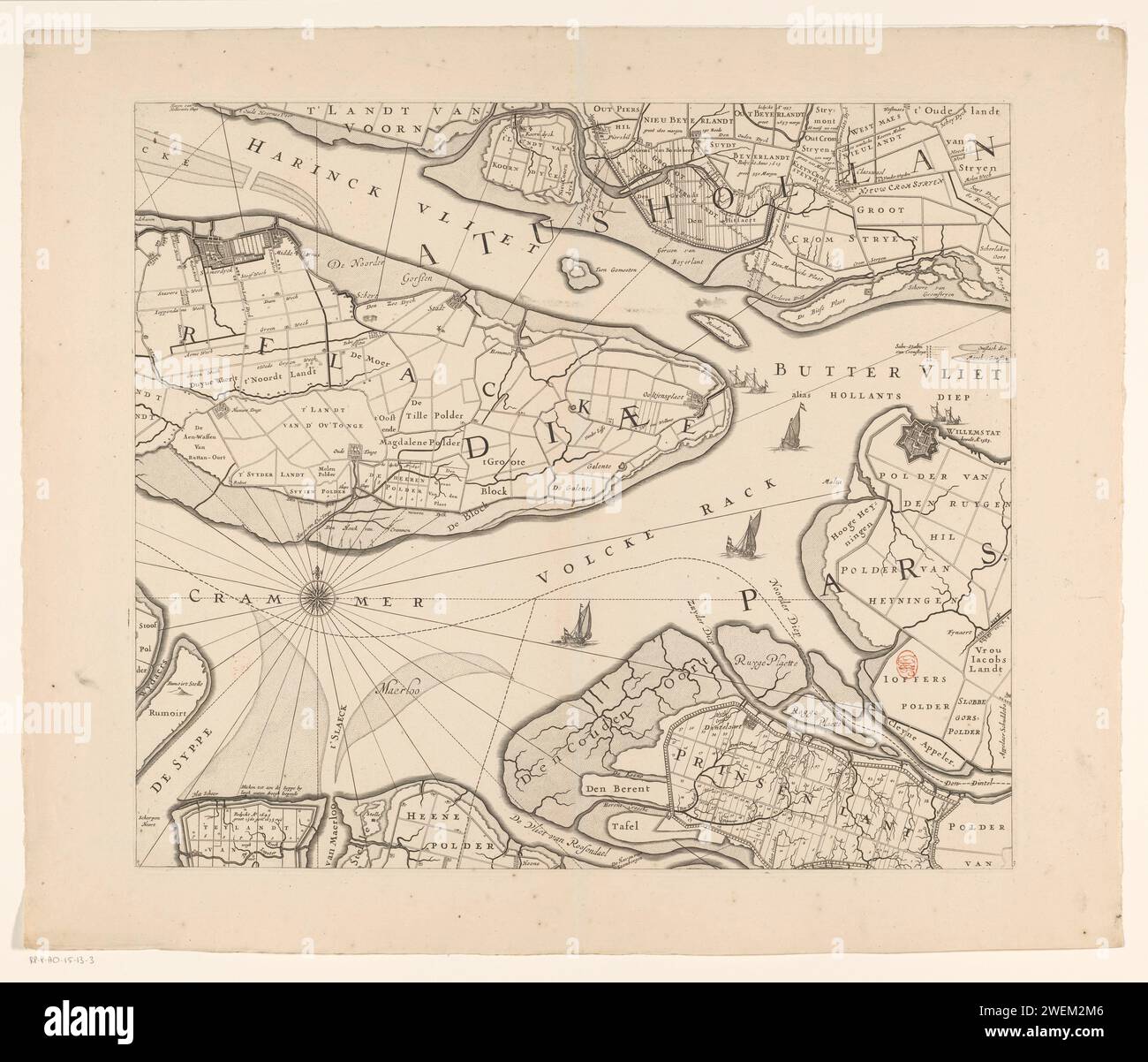 Map of Zeeland (third part), Anonymous, After Claes Jansz. Visscher (II ...