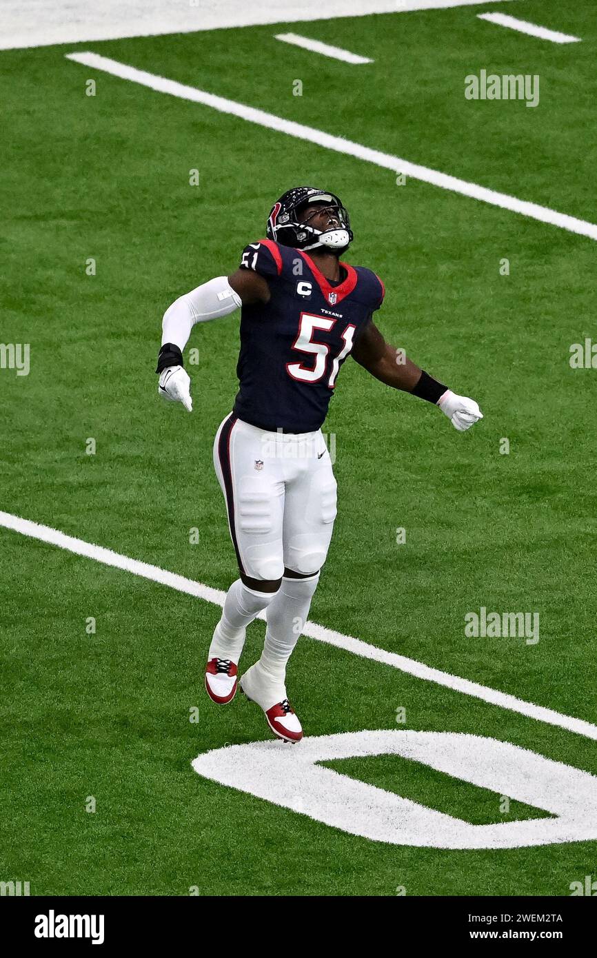 Houston Texans defensive end Will Anderson Jr. (51) reacts during an ...