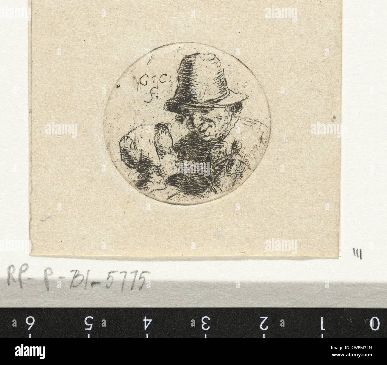 Bust of unknown man with daughter, Christina Chalon, 1758 - 1808 print ...