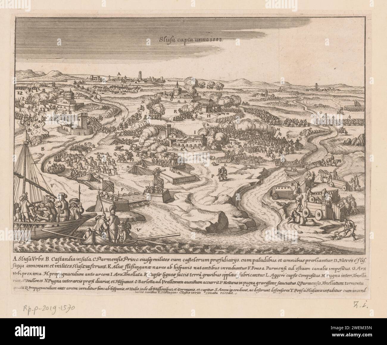 Siege of Sluis by Parma, 1587, Anonymous, After Jacques Courtois, 1651 ...