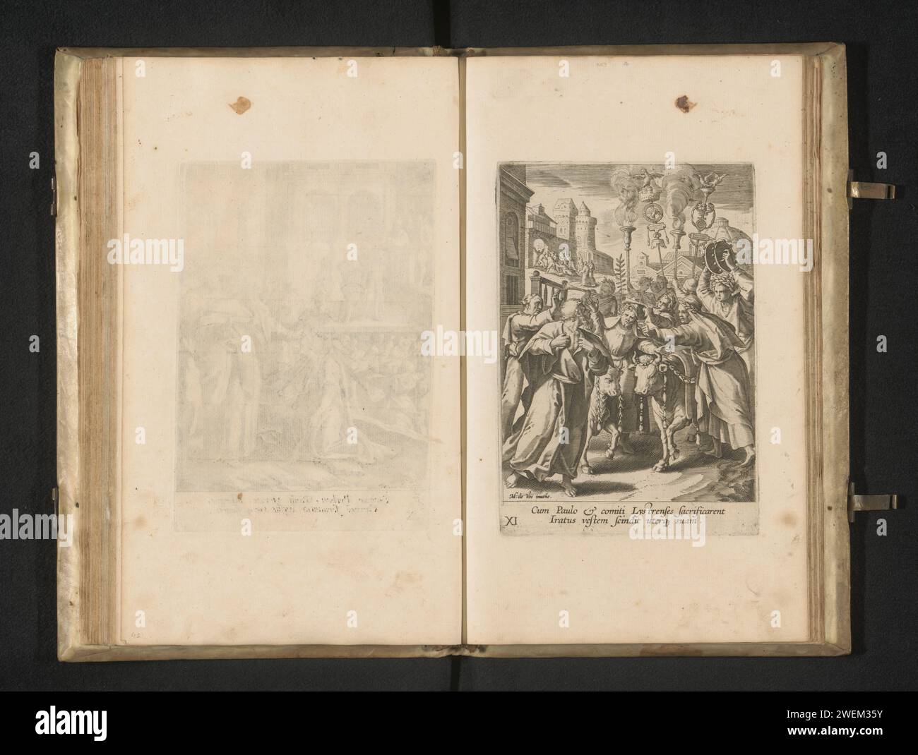 Paulus and Barnabas in Lystra, Anonymous, After Maerten de Vos, 1654 ...