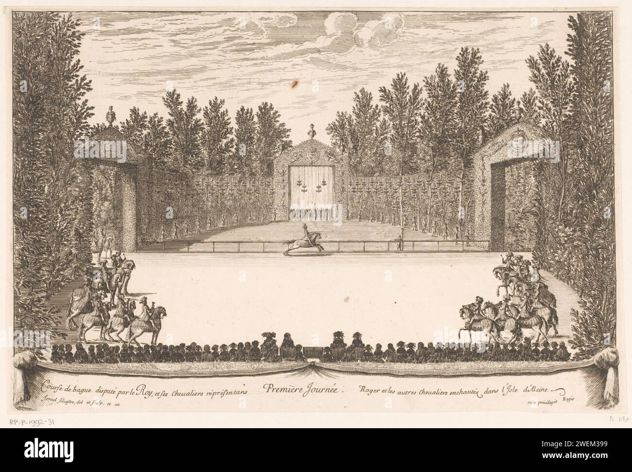 King Louis XIV on the ring stitches during the festivities on ...