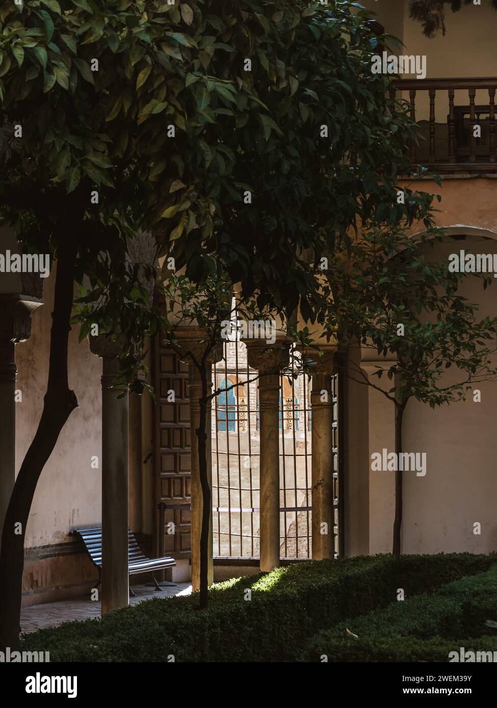 Sunlight from a window in the Alhambra, Granada, Andalusia, Spain, in ...