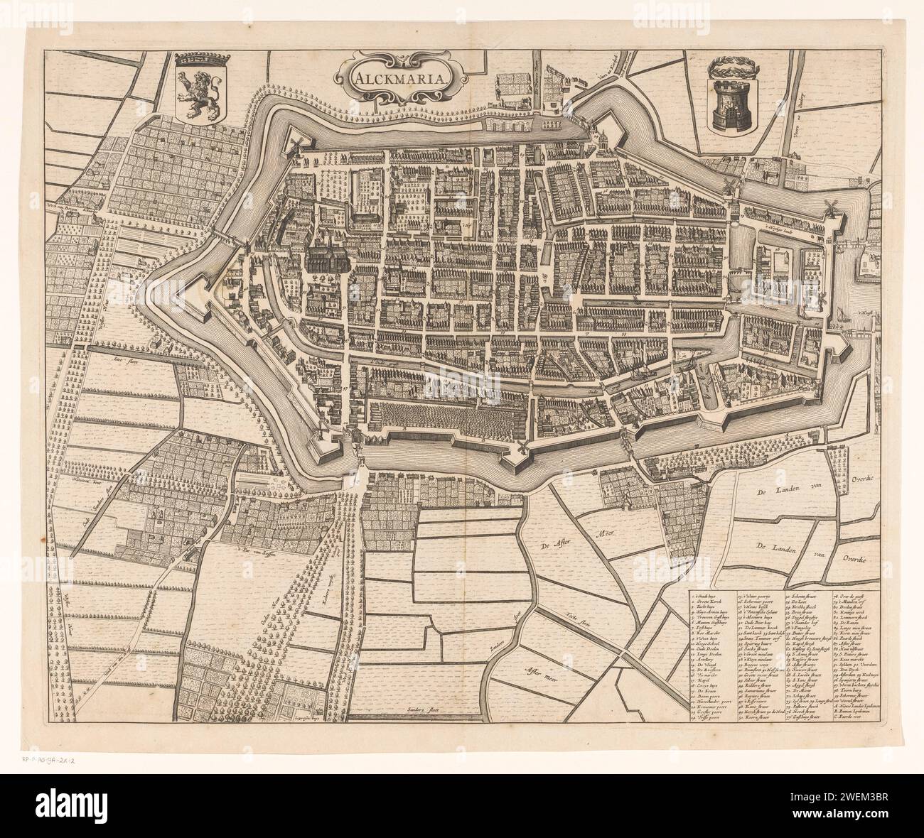 Map of Alkmaar, Anonymous, 1690 - 1710 print Map in a nutshell ...