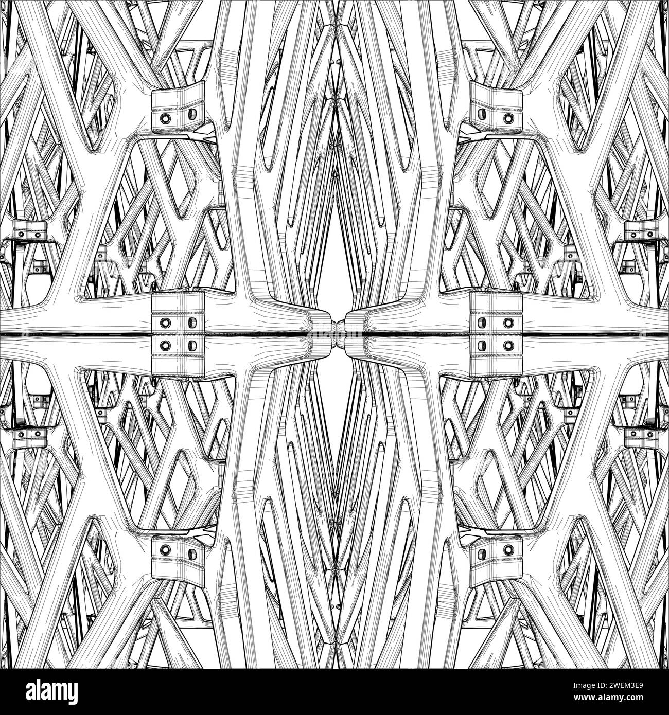 Abstract Construction Structure Vector. A Vector Illustration Of ...