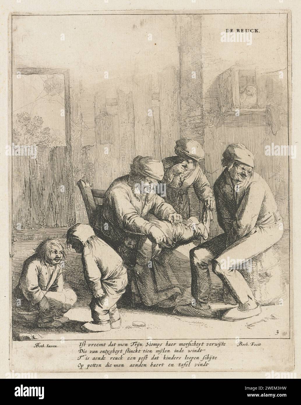 Reuk, Jan Both, after Andries Both, 1620 - 1638 print The sense of ...