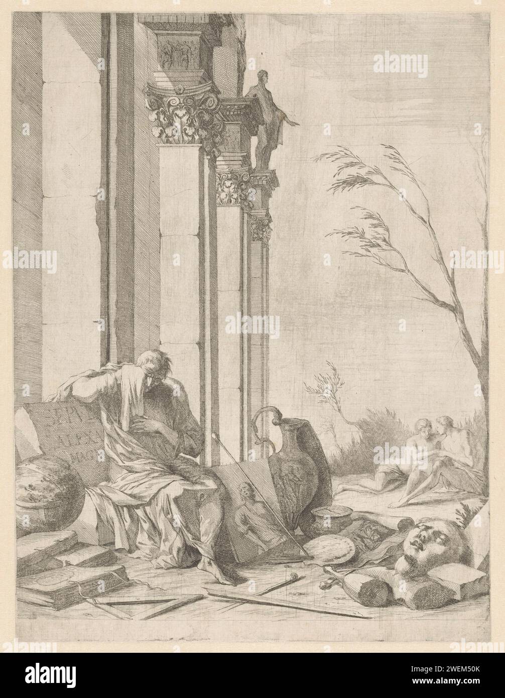 Grieving philosopher at the grave of Alexander the Great, Gabriel ...