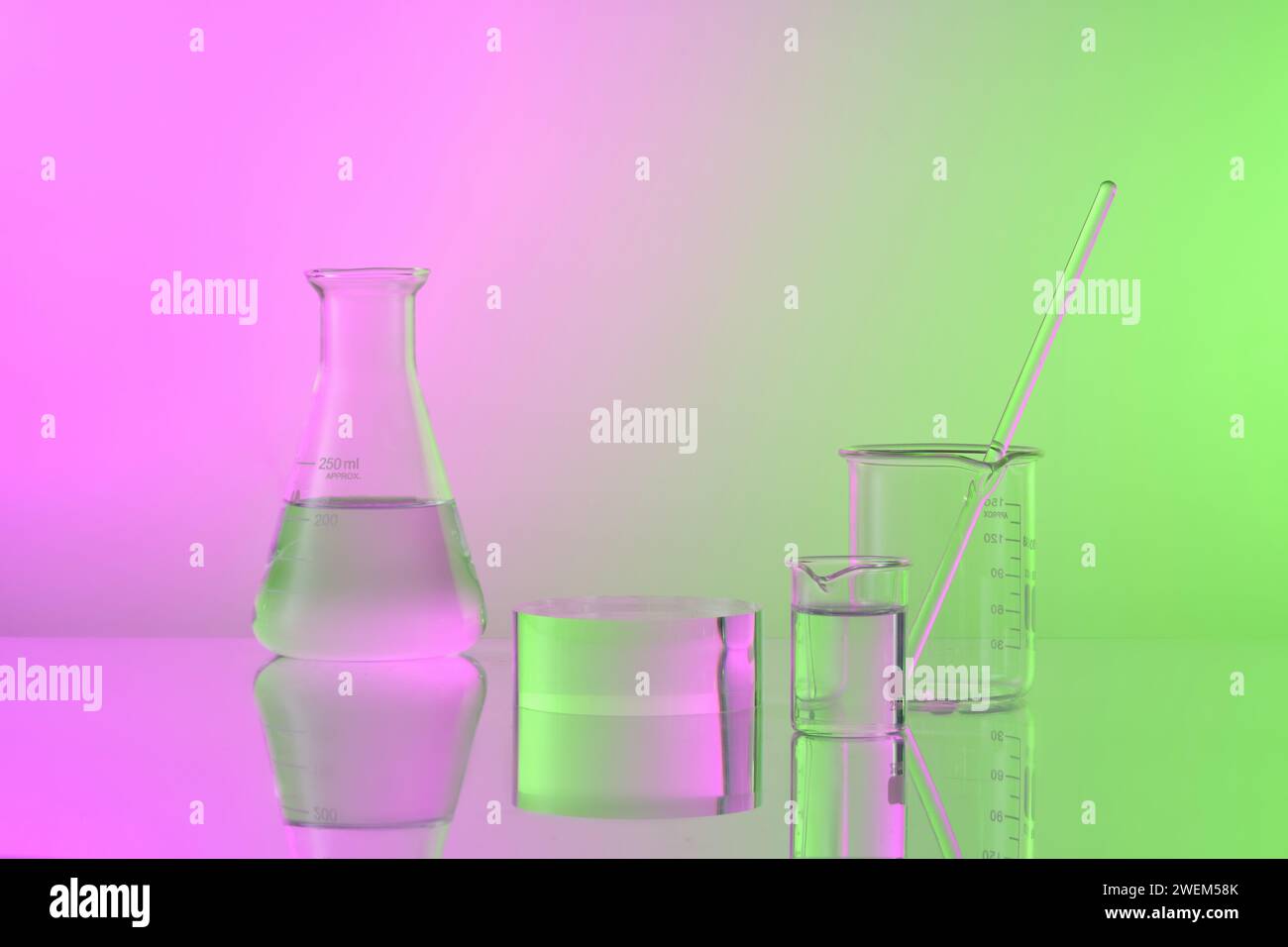 Minimal background with copy space for cosmetics and product ...