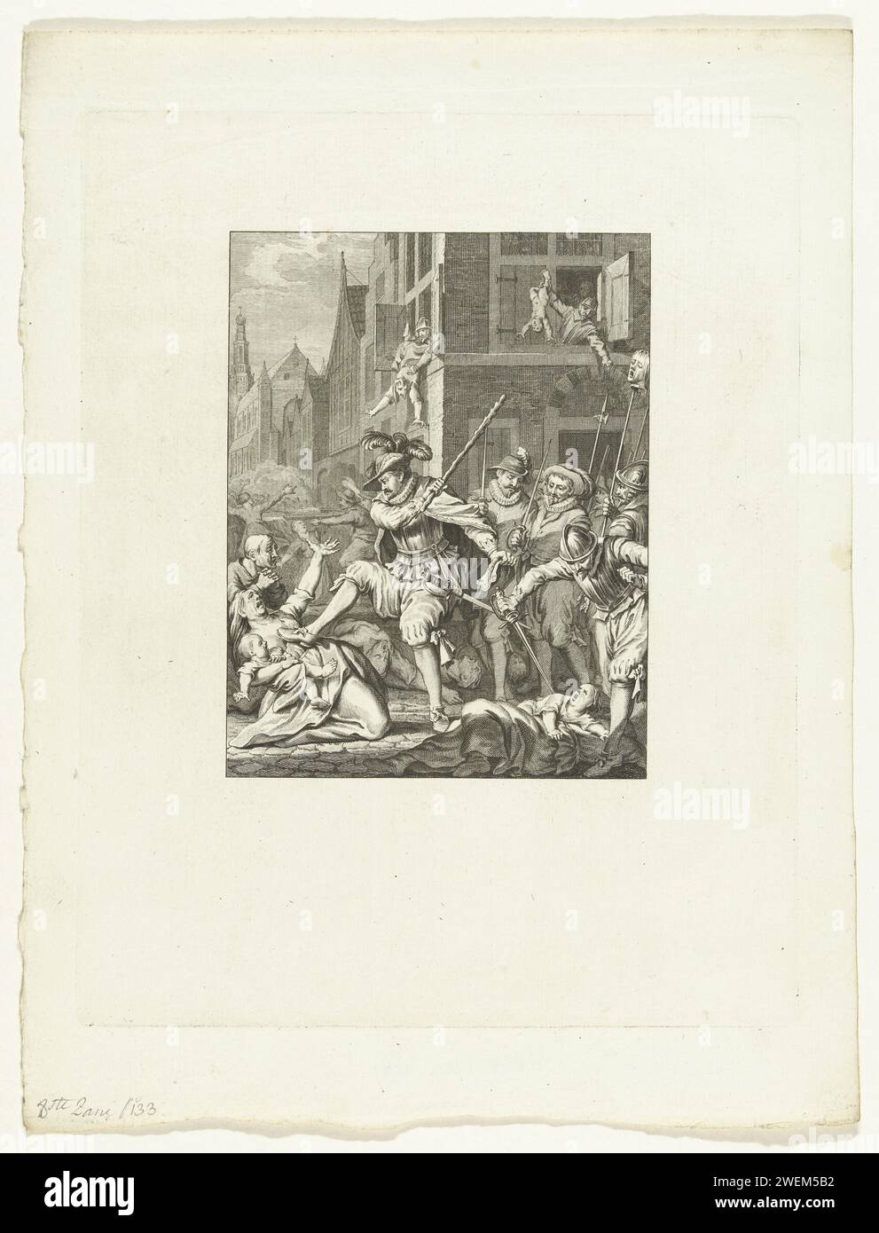 Murder in Haarlem, 1573, 1780 print Murder caused by Don Frederik and ...