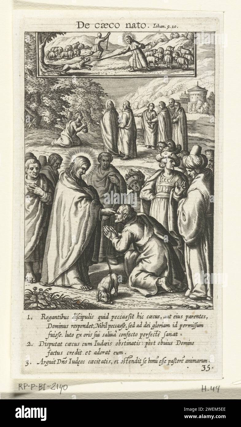 Christ heals a man who is blindly born, Boëtius Adamsz. Bolswert, 1622 ...