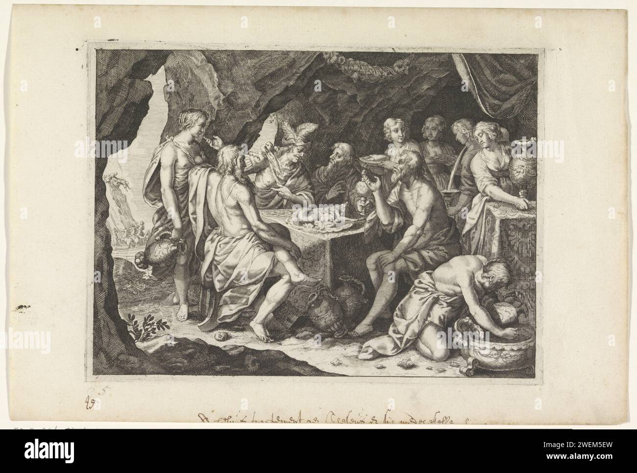 Feast of Acheloüs, c. 1636 - 1670 print The river god Acheloüs explains ...
