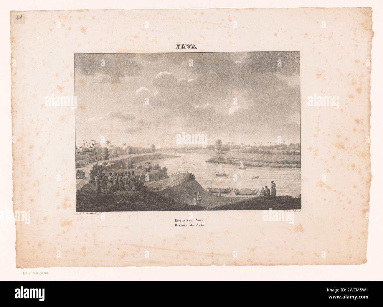 River Solo on Java, Quirijn Maurits Rudolf Ver Huell, 1824 print View ...