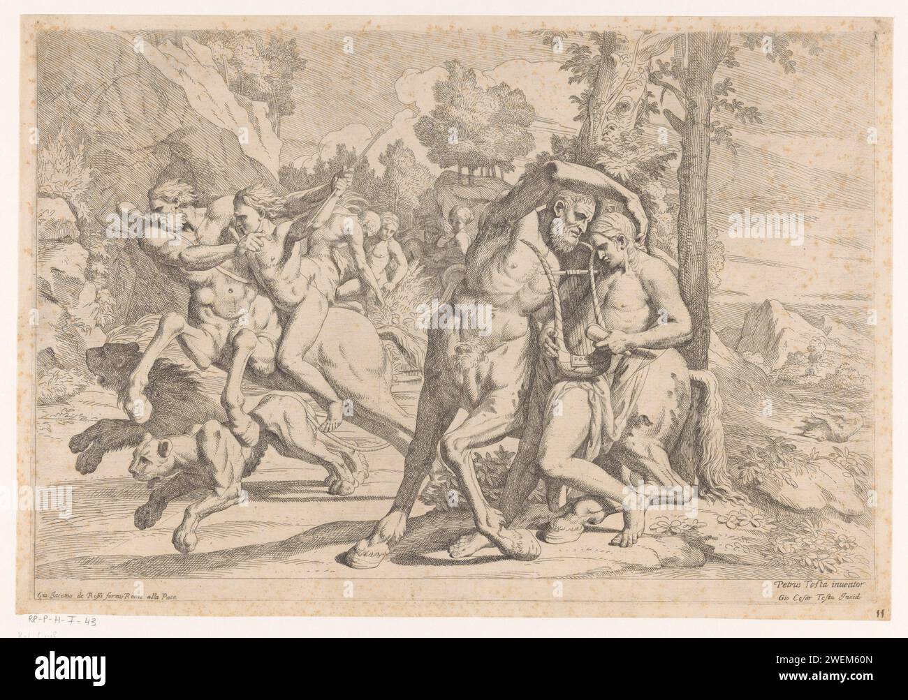 Educatie Van Achilles Door Chiron De Centaur, Giovanni Cesare Testa ...
