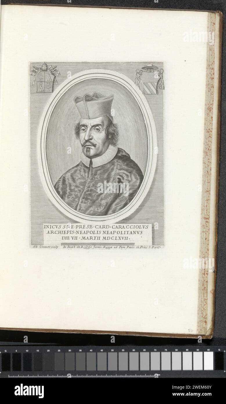 Portrait of Cardinal Innico Caracciolo, 1667 - 1679 print Portrait of ...