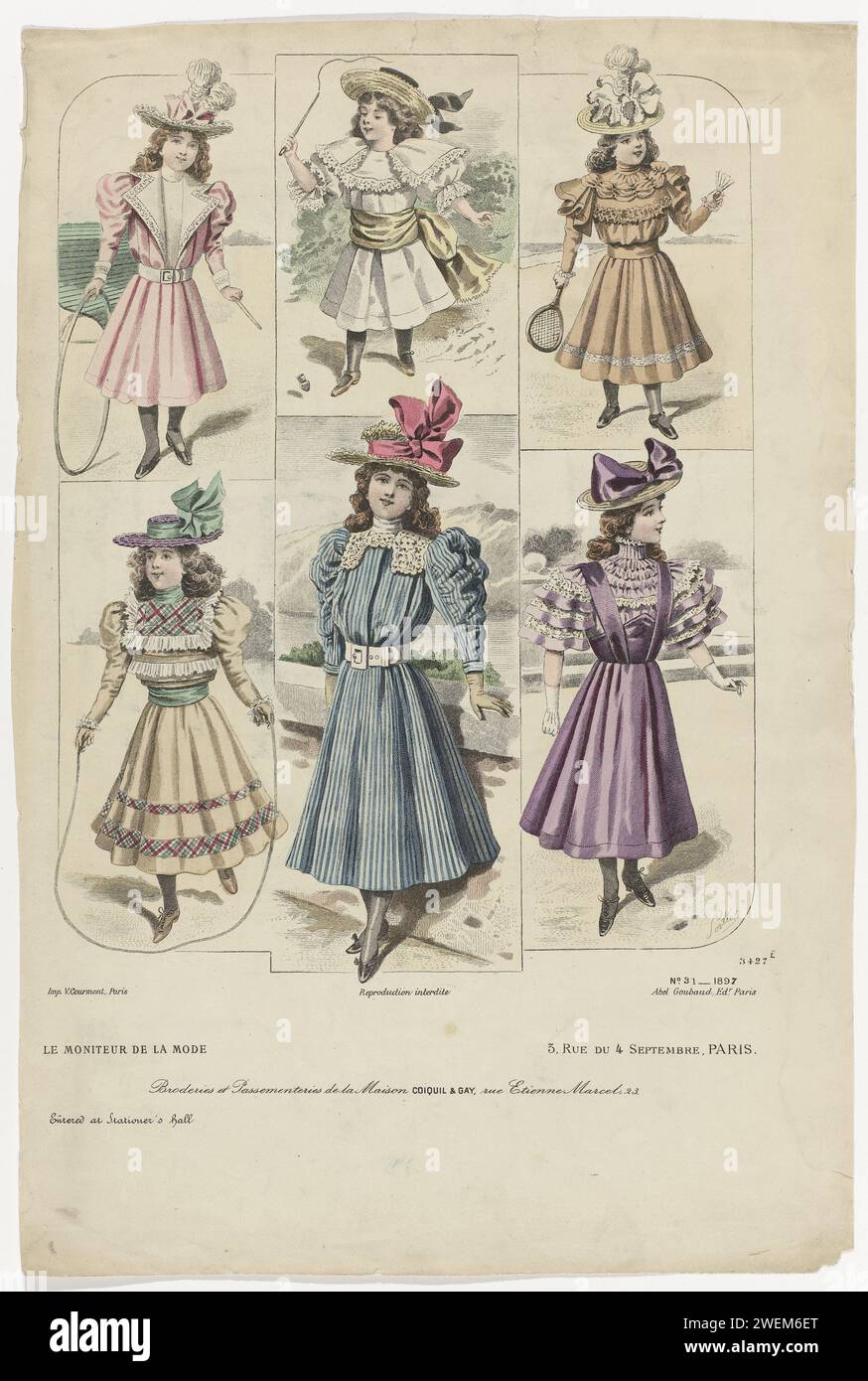Le Moniteur de la Fashion, 1897, nr. 3427e, No. 31: Embroidery and ...