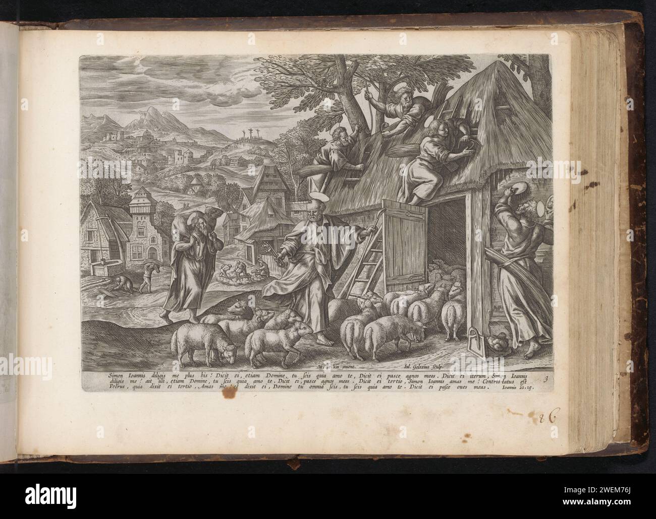 Peter as Good Shepherd, Julius Goltzius, After Maerten de Vos, 1646 ...