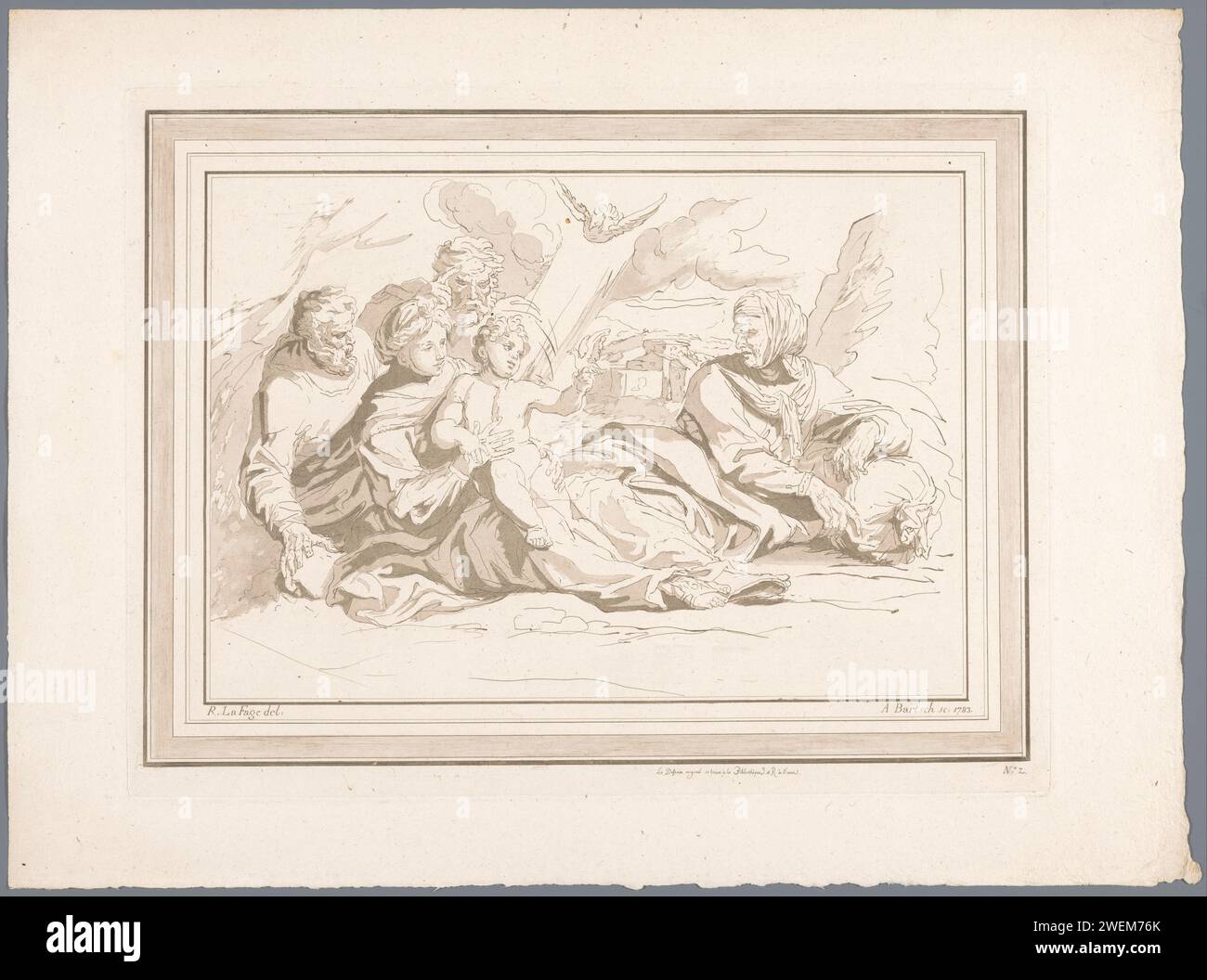 Holy family with Zacharias and Elisabet in a landscape, Adam von ...