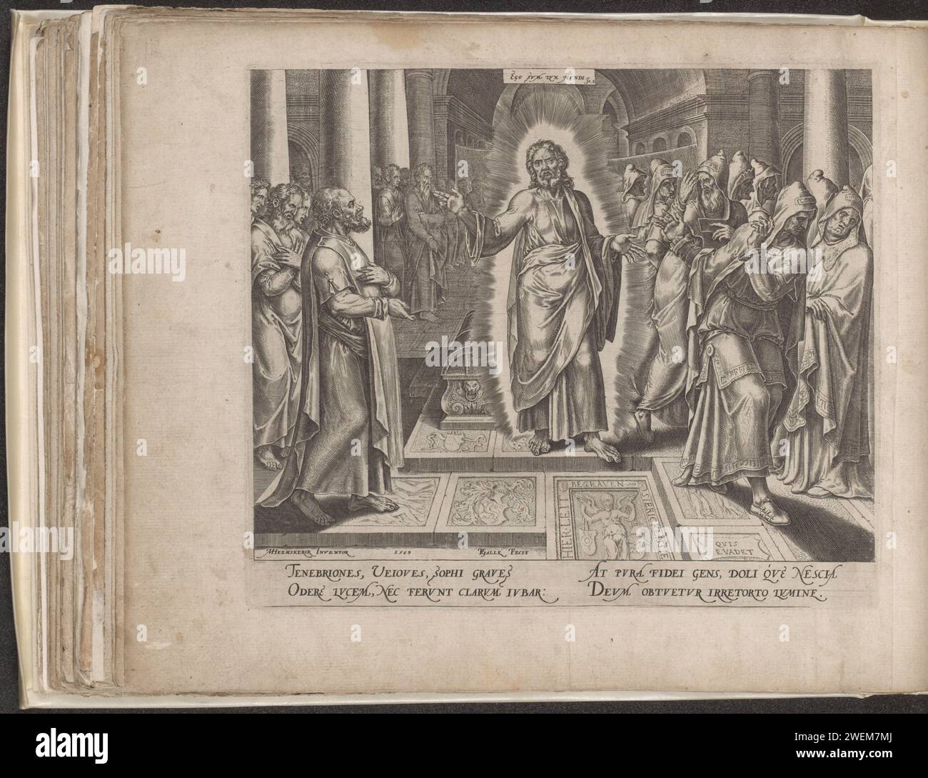 Christ as the light of the world, 1564 print Christ stands in the ...