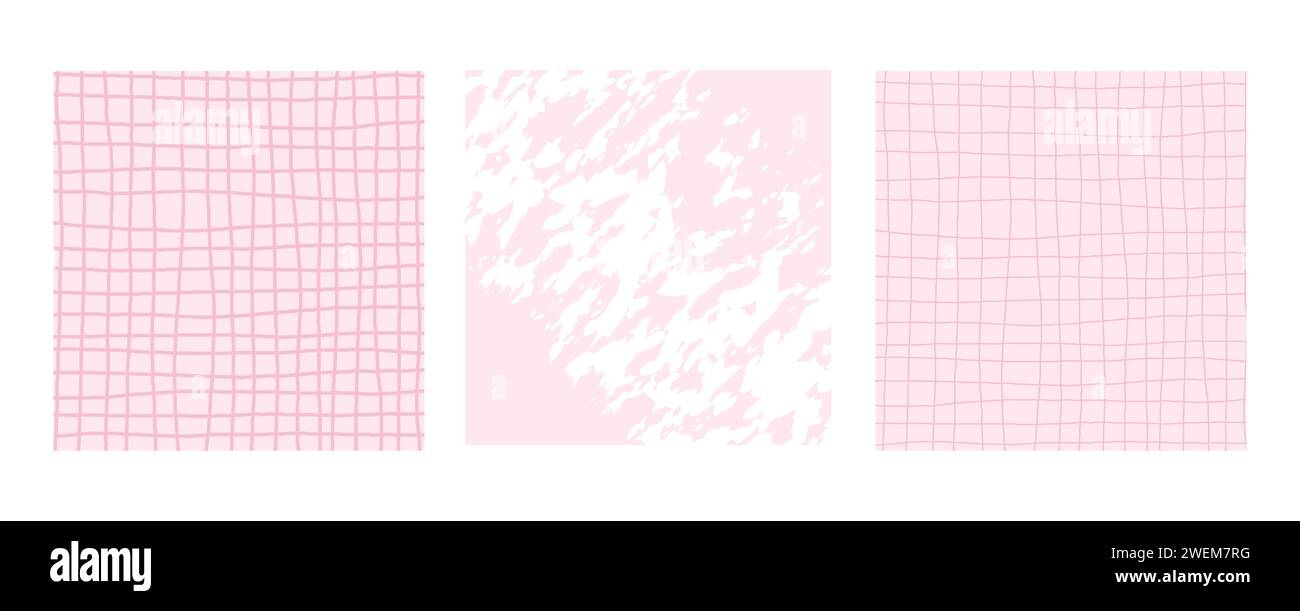 Simple Geometric Hand Drawn Irregular Patterns. Dark navy Doodle ...