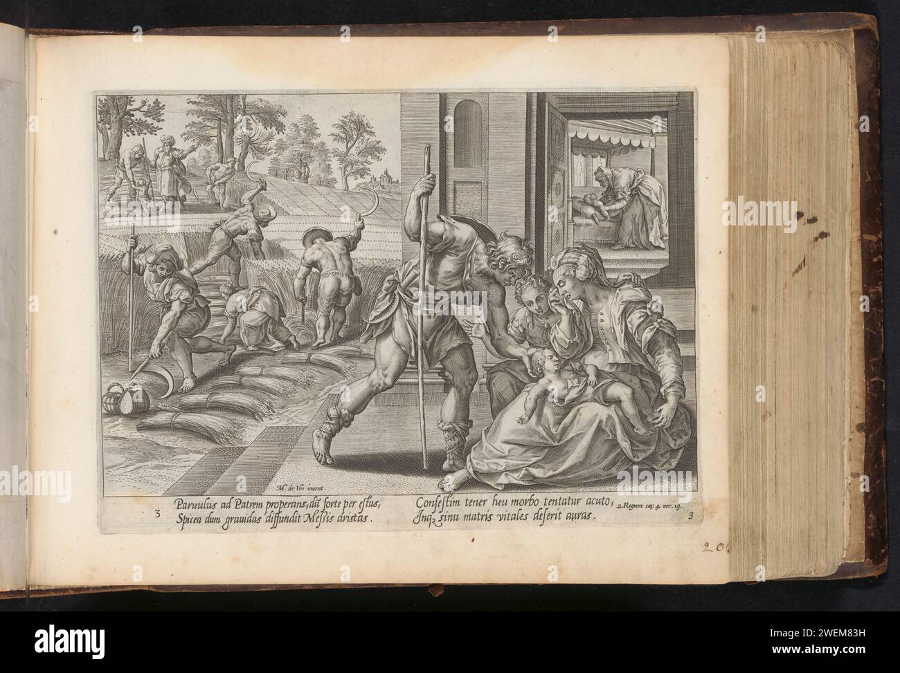 Death of the son of the woman from Sunem, Hans Collaert (I), After ...