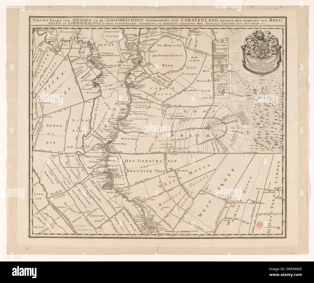 Map of the Lovely Mijnden and Both Loosdrechts, 's Gravenland ...