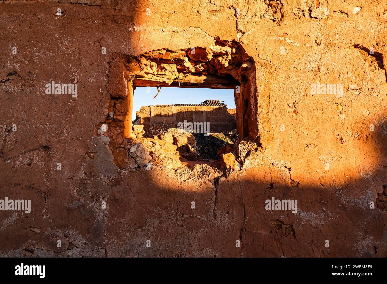 Window to the roof of some Alhambra ruins Stock Photo - Alamy