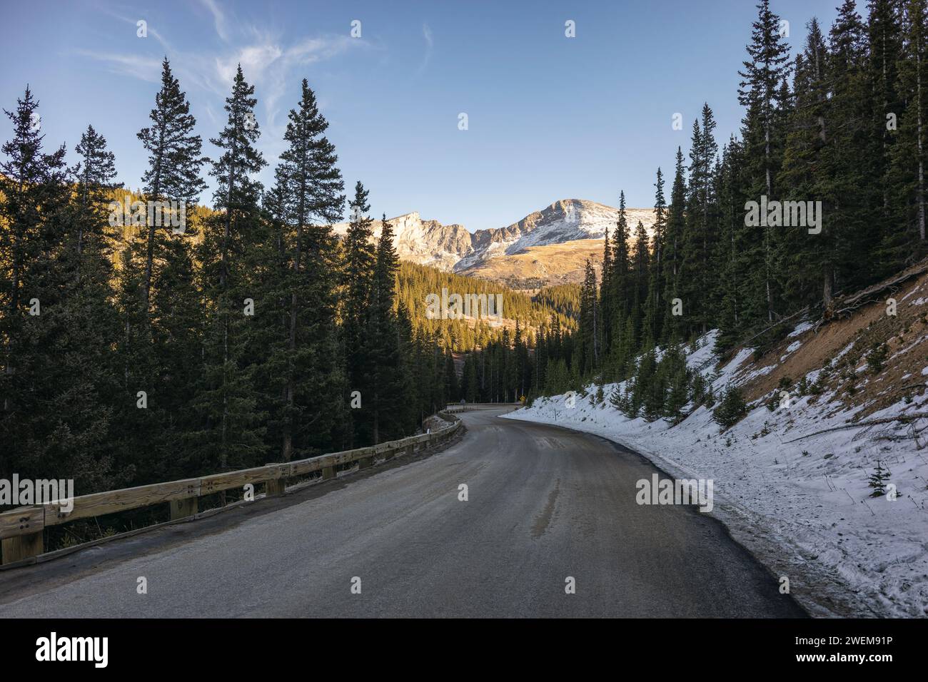 Guanella Pass Road at Sunset, Colorado Stock Photo - Alamy