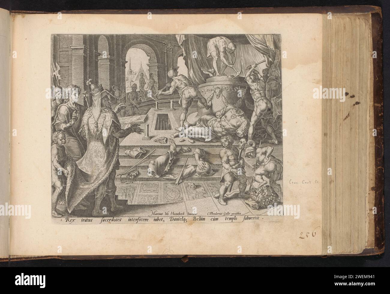 King Cyrus lets the image of bell turn to pieces, Philips Galle, After ...