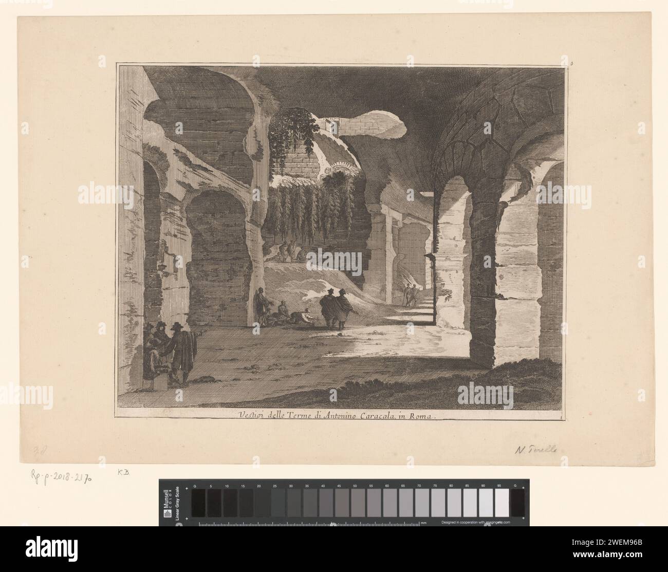 View of the ruins of the Thermen of Caracalla, in Rome, Nicolas Perelle ...