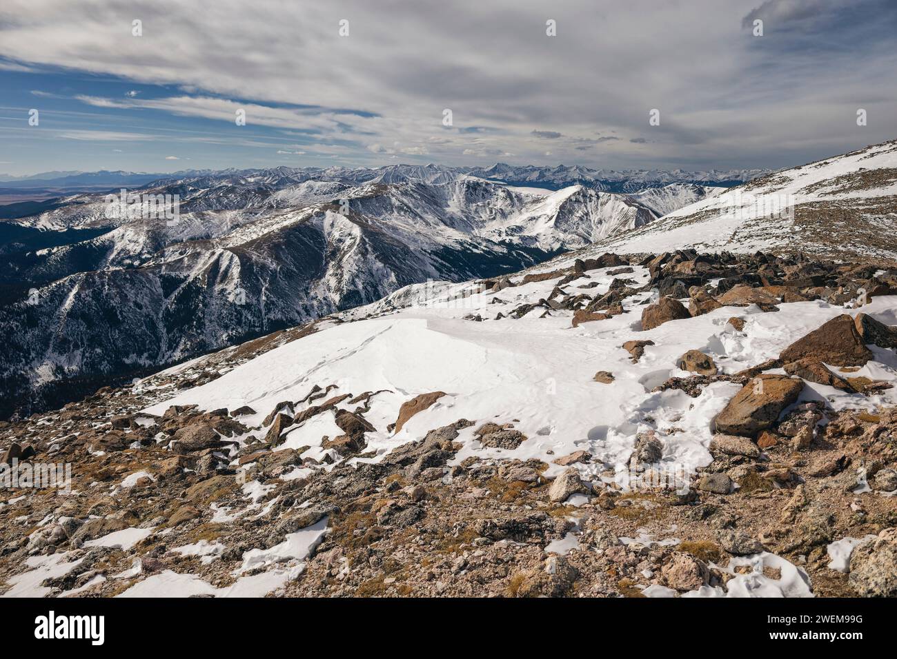 View from Square Top Mountain in Winter, Colorado Stock Photo - Alamy