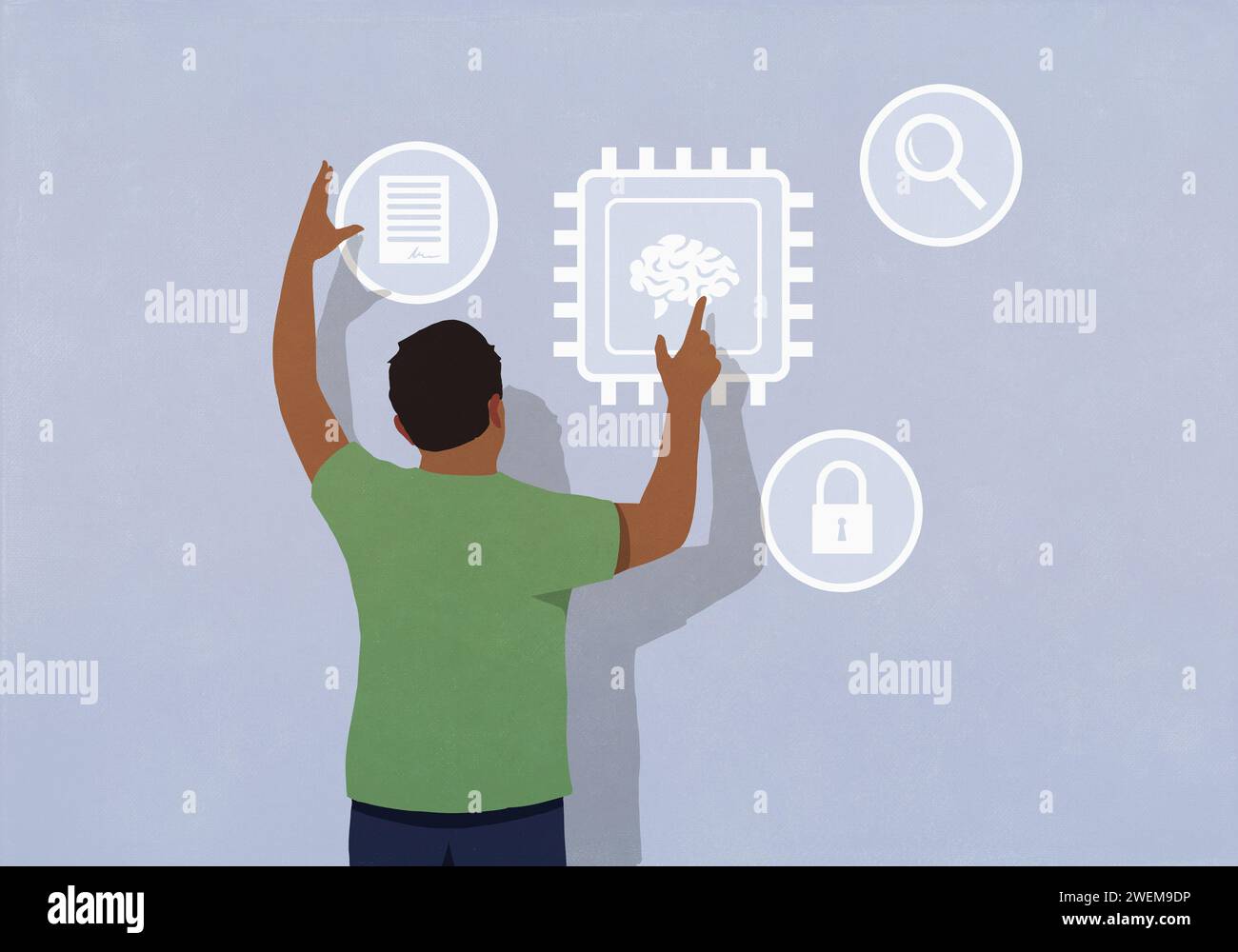 Man managing digital files Stock Photo - Alamy Man managing digital files Stock Photo - Alamy