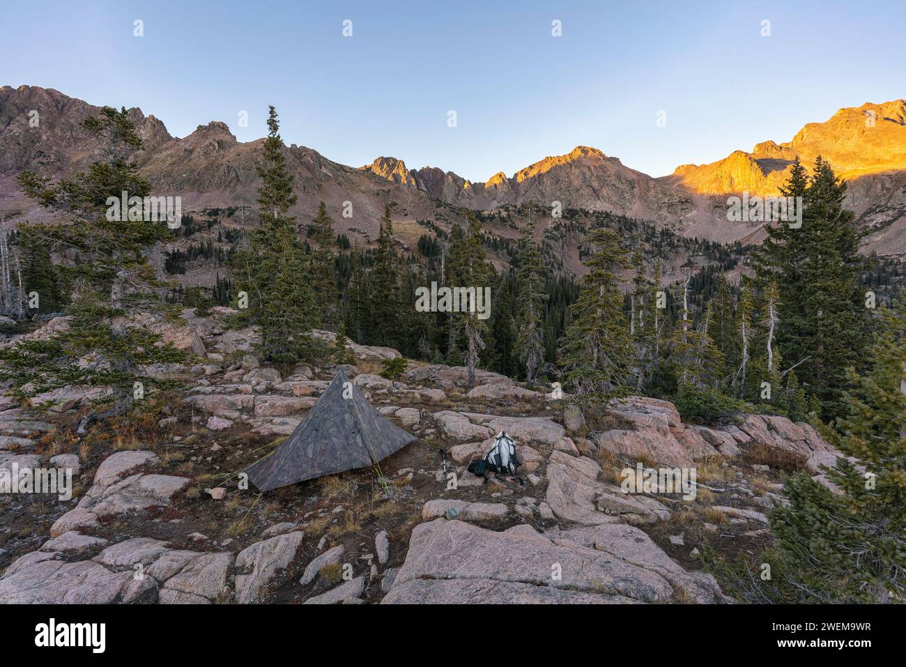Ultralight camping in the Eagles Nest Wilderness, Colorado Stock Photo ...