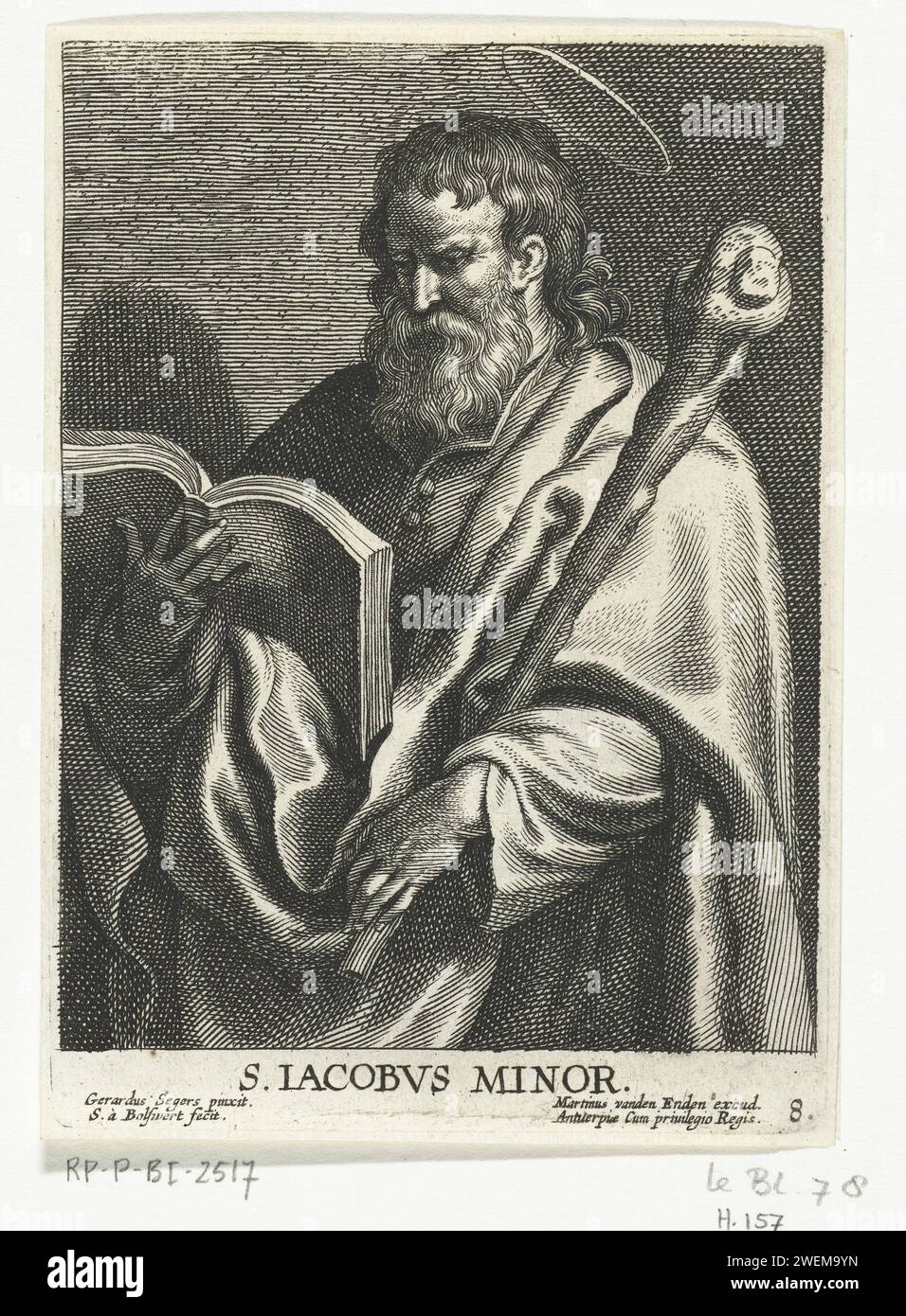 Saint Jacob the lesser with knots, covel adamsz. Bolswert, After Gerard ...