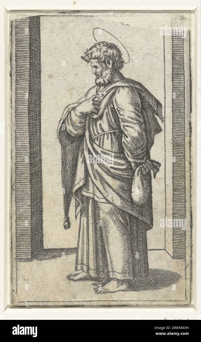 Apostle Matthew with Beurs, Marcantonio Raimondi, After Rafaël, 1517 ...