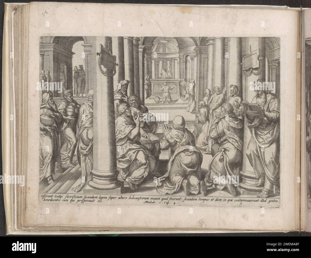 New altar inaugurated, 1572 - 1576 print The new altar in the temple of ...